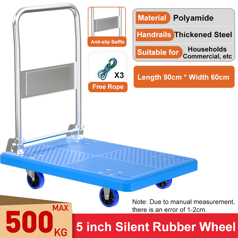 NITOOL Trolley Portable 150KG-1300KG Heavy Duty Hand Truck Trolley Iron ...