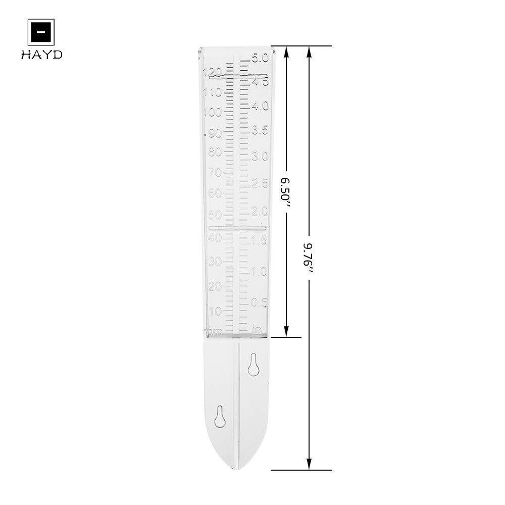 HAYD 【cod】 Plastic Rain Gauge Clear Rain Water Meter Measuring Device ...