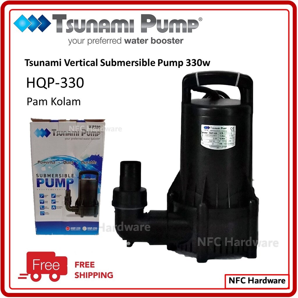 TSUNAMI HQP-250 / HQP-330 Vertical Submersible Pump (Pam Kolam) | Lazada