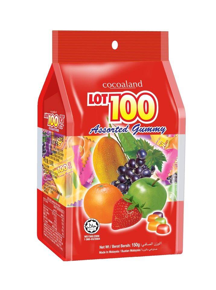 Lot 100 Mango/ Blackcurrant/ Apple/ Strawberry/ Assorted Gummy (150g ...