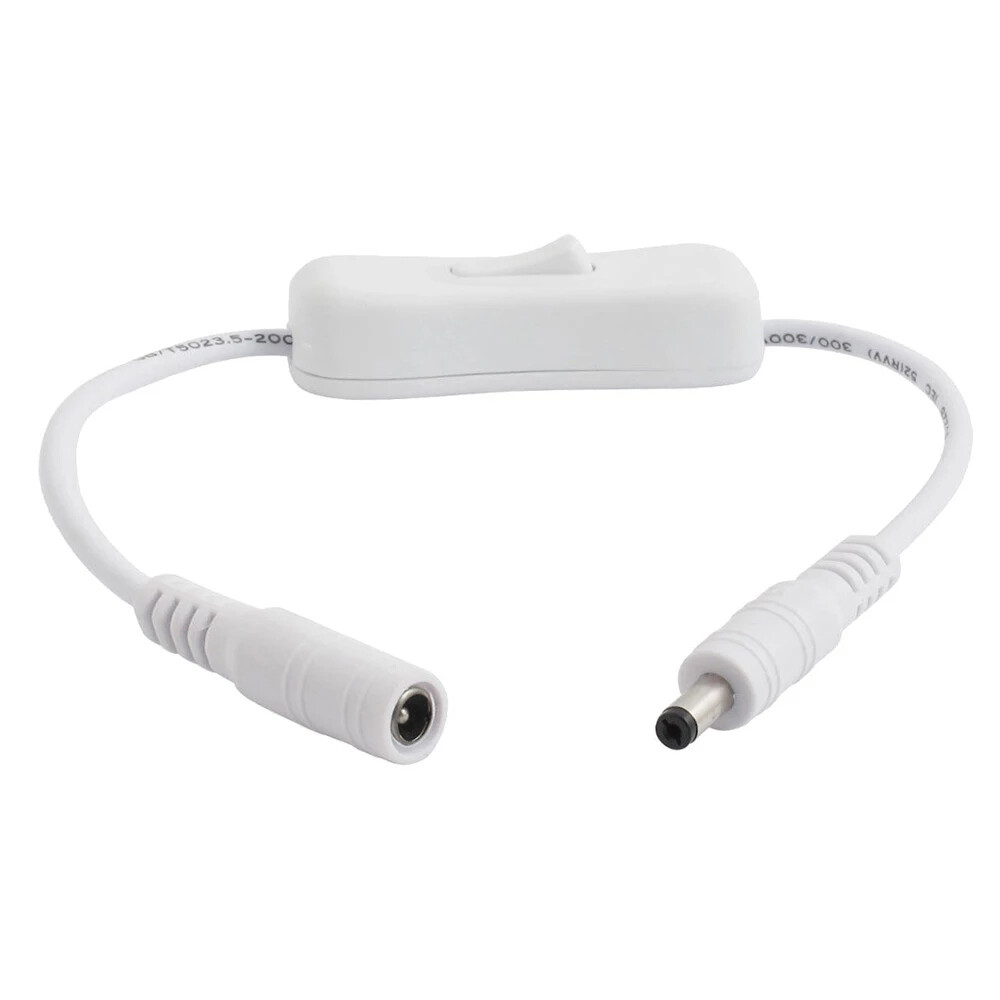 CONSTANCE 5.5x2.1mm Power Supply ON OFF Inline Light Lamp Power Cable ...