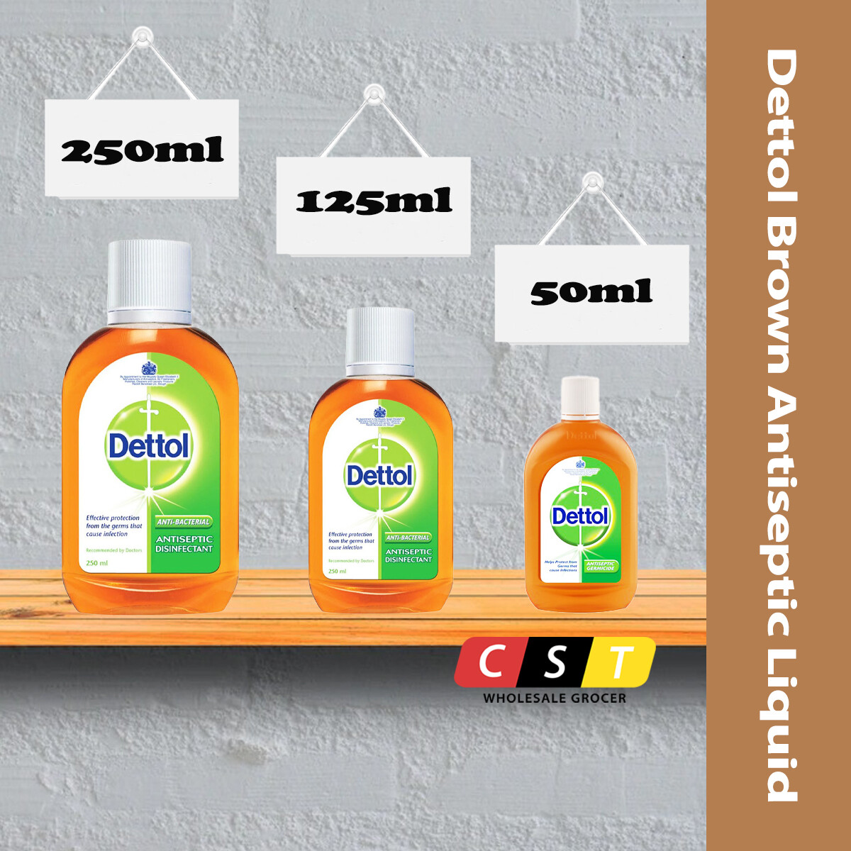 Dettol Brown Antiseptic Liquid (3 Sizes: 50ml,125ml,250ml) | Lazada