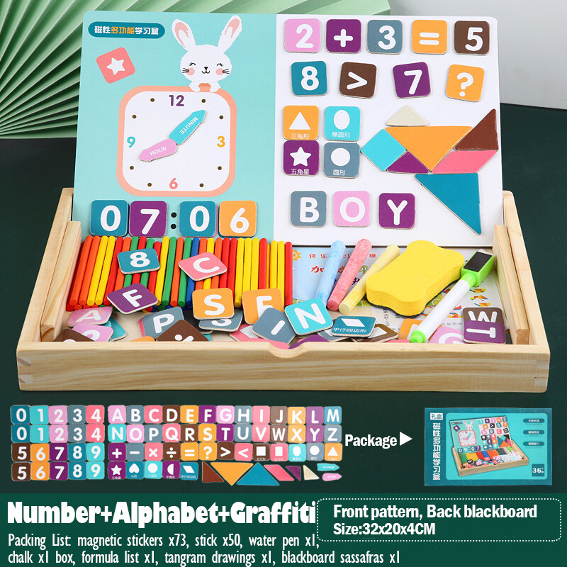 FLIPPED Kids Number Time Counting Drawing Learning Tools with Doodle ...