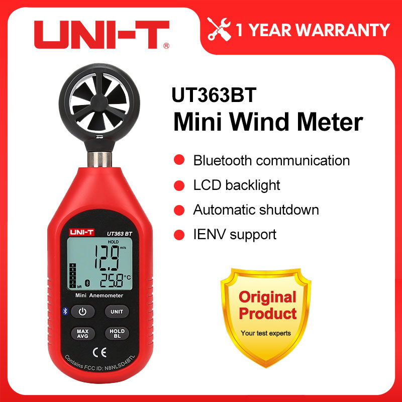 Uni T Ut363bt Mini Handheld Anemometer With Bluetooth Digital Wind Anemometers Speed Measurement