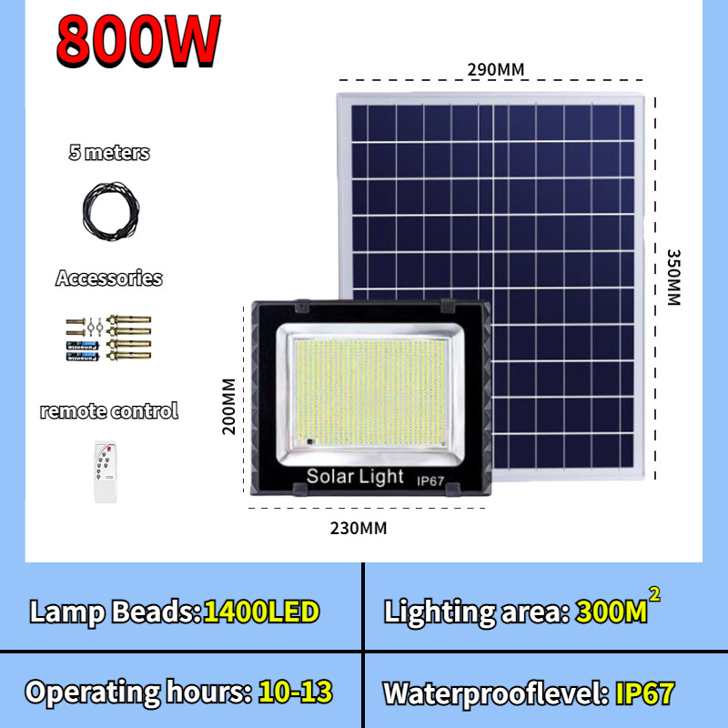 Ready Stock Solar Light 500W 1000W Spotligh tsolar IP67 Waterproof ...