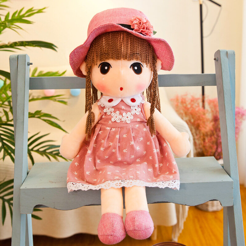 45/90cm Super Cute Plush Girl Doll Ragdoll Plush Dolls For Girls Toy ...