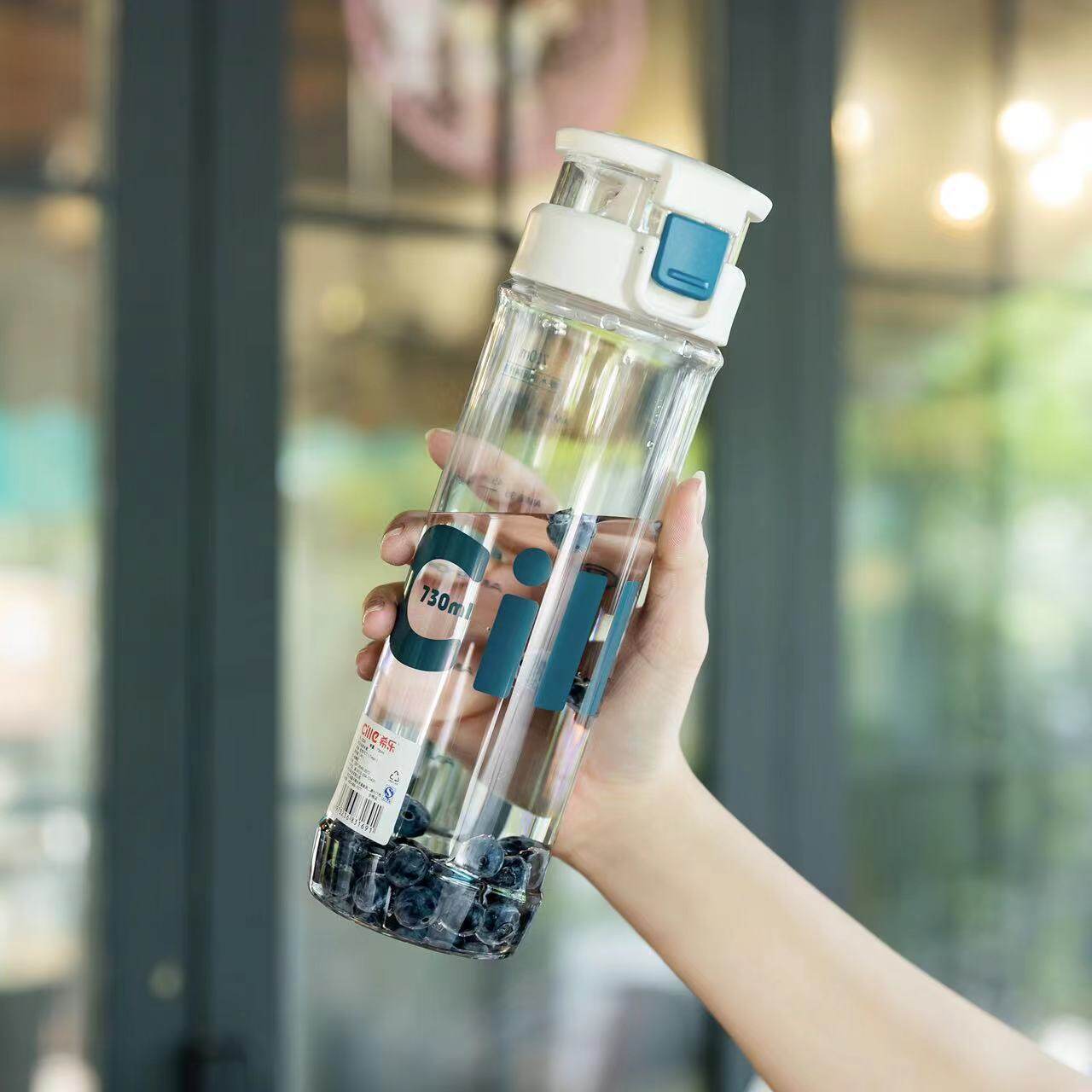 CILLE 730ml Tritan Water Bottle BPA-Free, Leakproof, Portable Handle, Perfect For Kids, School ...