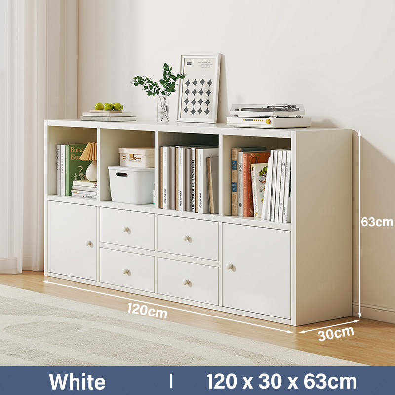 WAROOM Grids Bookcase Multipurpose BookShelf Cabinet Office File ...