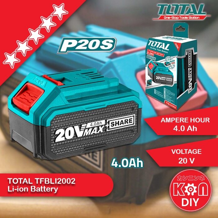 KNN-DIY Total TFBLI2002 Li-ion Battery Pack 20V 4.0AH Battery | TOTAL ...