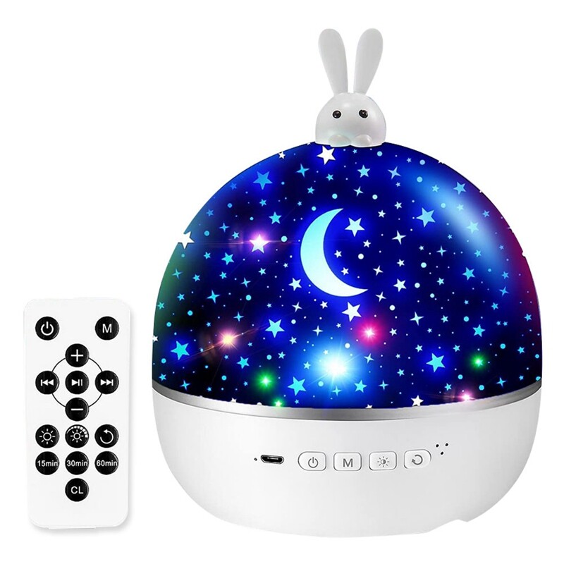 Night Lights for Kids Room, Bluetooth Music Kids Night Light Projector ...