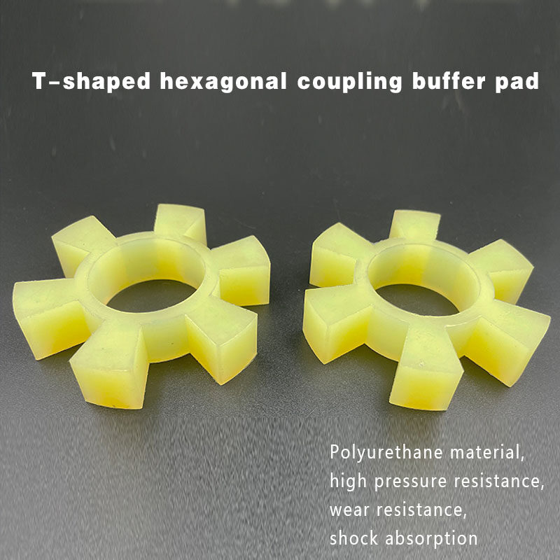 T-type hexagonal coupling buffer pad block polyurethane wear-resistant ...
