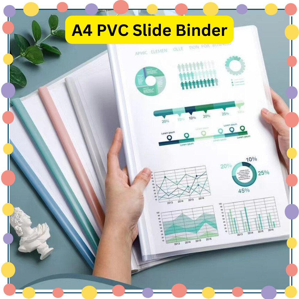PVC Slide Binder A4 Size / A4 File Slot Binder (10's) | Lazada
