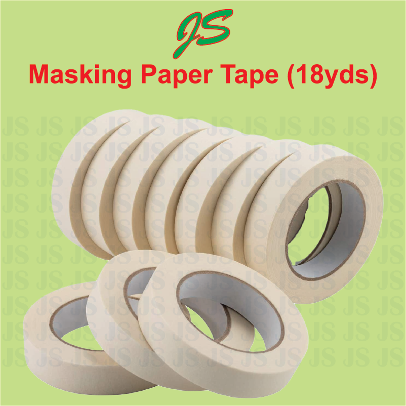 Masking Tape White Paper Type (24mm/36mm/48mm) 18yards | Lazada