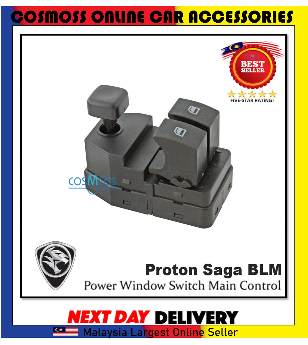 Proton Saga BLM Power Window Main Switch (2 BUTTON) | Lazada