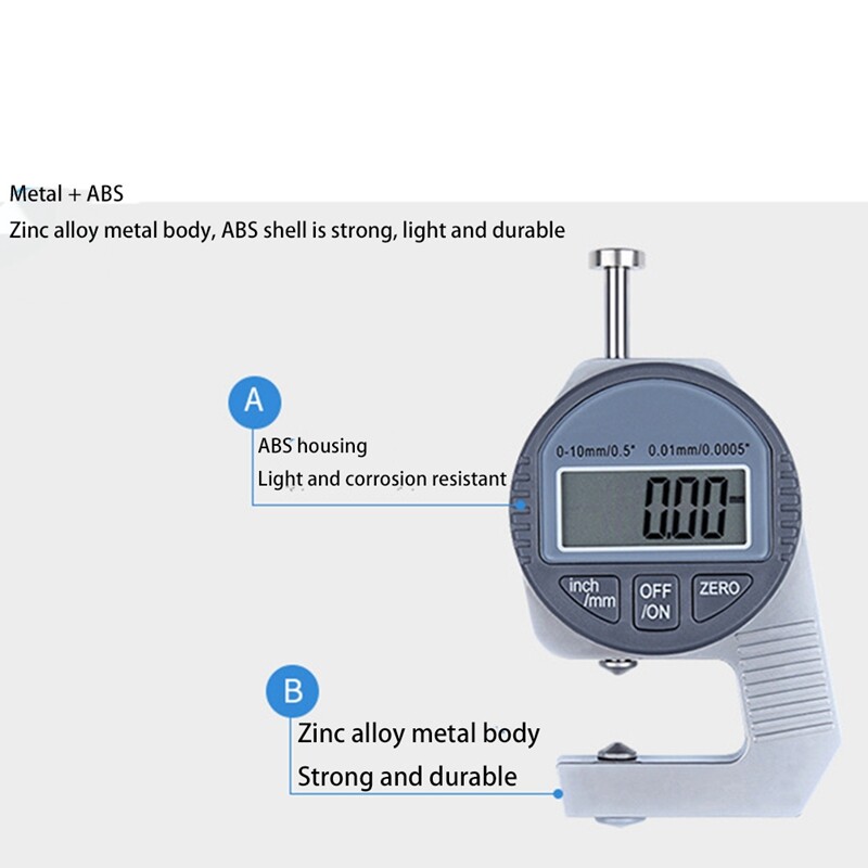 Digital Thickness Gauge Electronic Thickness Meter Measure Thickness of ...