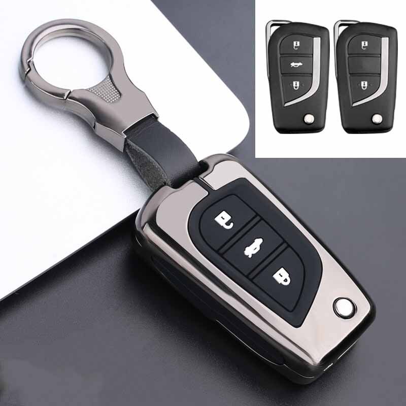 For Toyota Revo 2021 Camry CHR Prado 2017 2018 Zinc Alloy Silicone key ...
