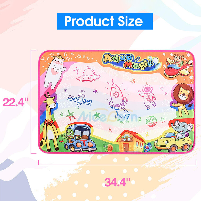 NiceBorn Water Drawing Mat Doodle Mat Writing Painting Mats Board with ...