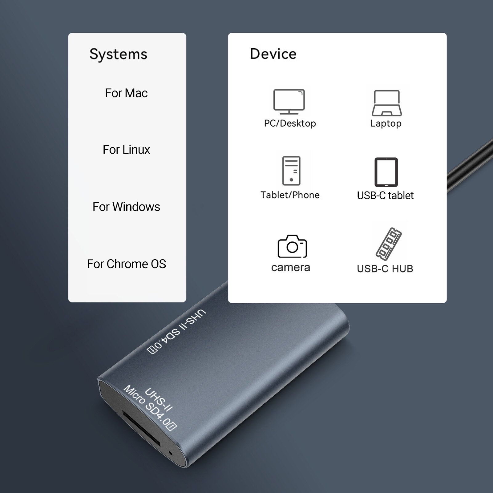 Card Reader 2-In-1 High Speed Multifunctional Driver-Free การถ่ายโอน ...