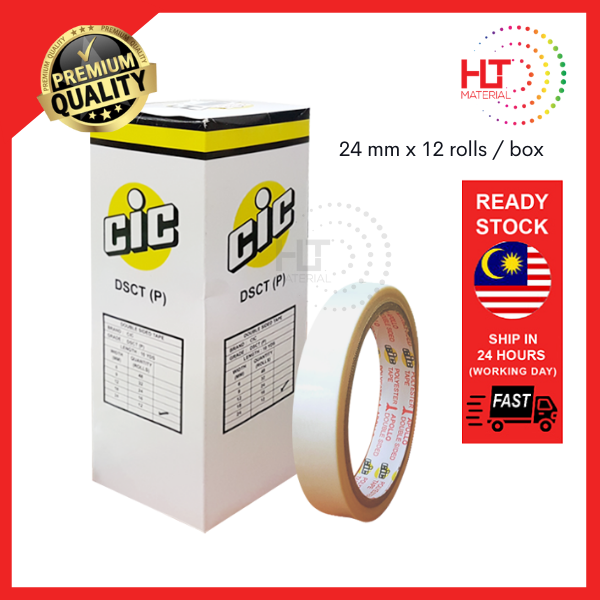 CIC Double Sided Tape 24mm X 10 yrds | Lazada