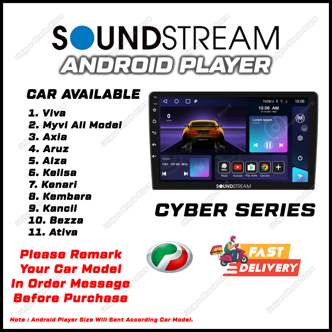 SOUNDSTREAM CYBER Android 12 Android Player Kereta Car Big Screen ...