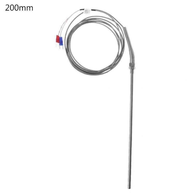 K Jenis Thermocouple Kabel 2M M8 Thread Probe Sensor Suhu 50Mm/100Mm ...