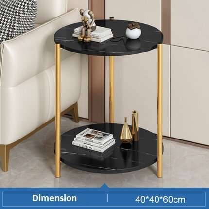 Nordic Style Small Round Coffee Table/Luxury Round Side Table/Bedside ...