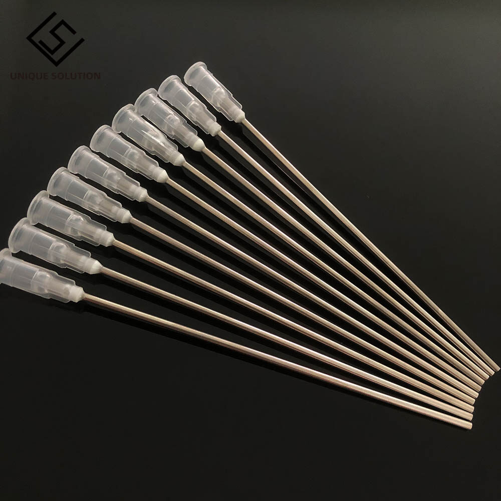 10pcs 100MM White Stainless Steel Blunt Dispensing Needles Glue Syringe ...