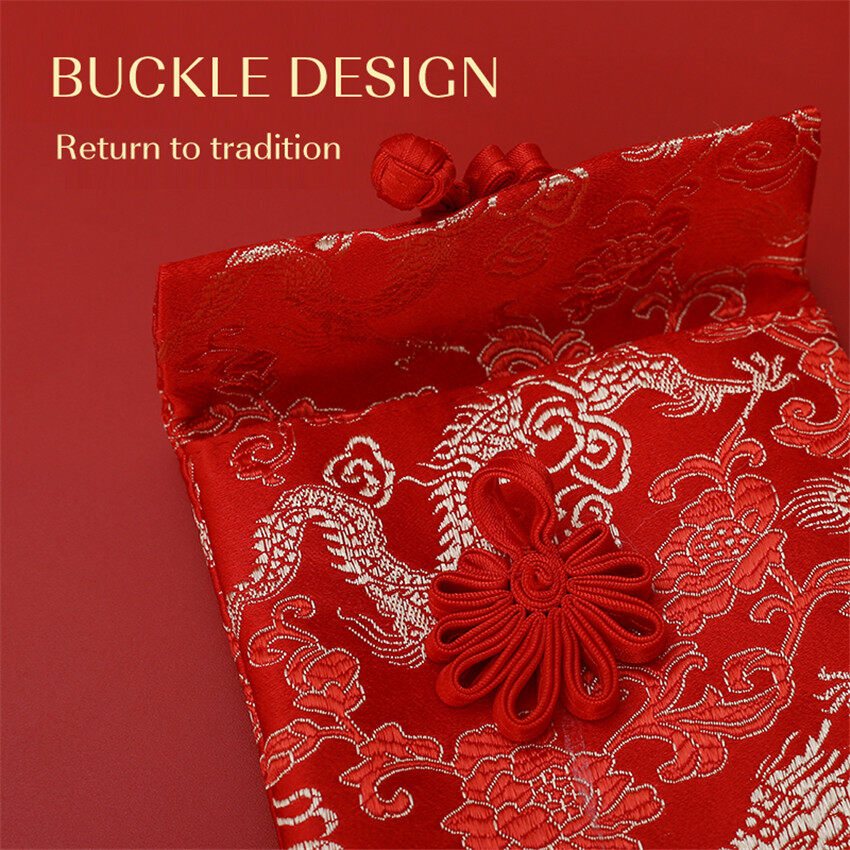 LouisWill Money Packets Red Envelopes Chinese Knot Jade Rings Dragon ...