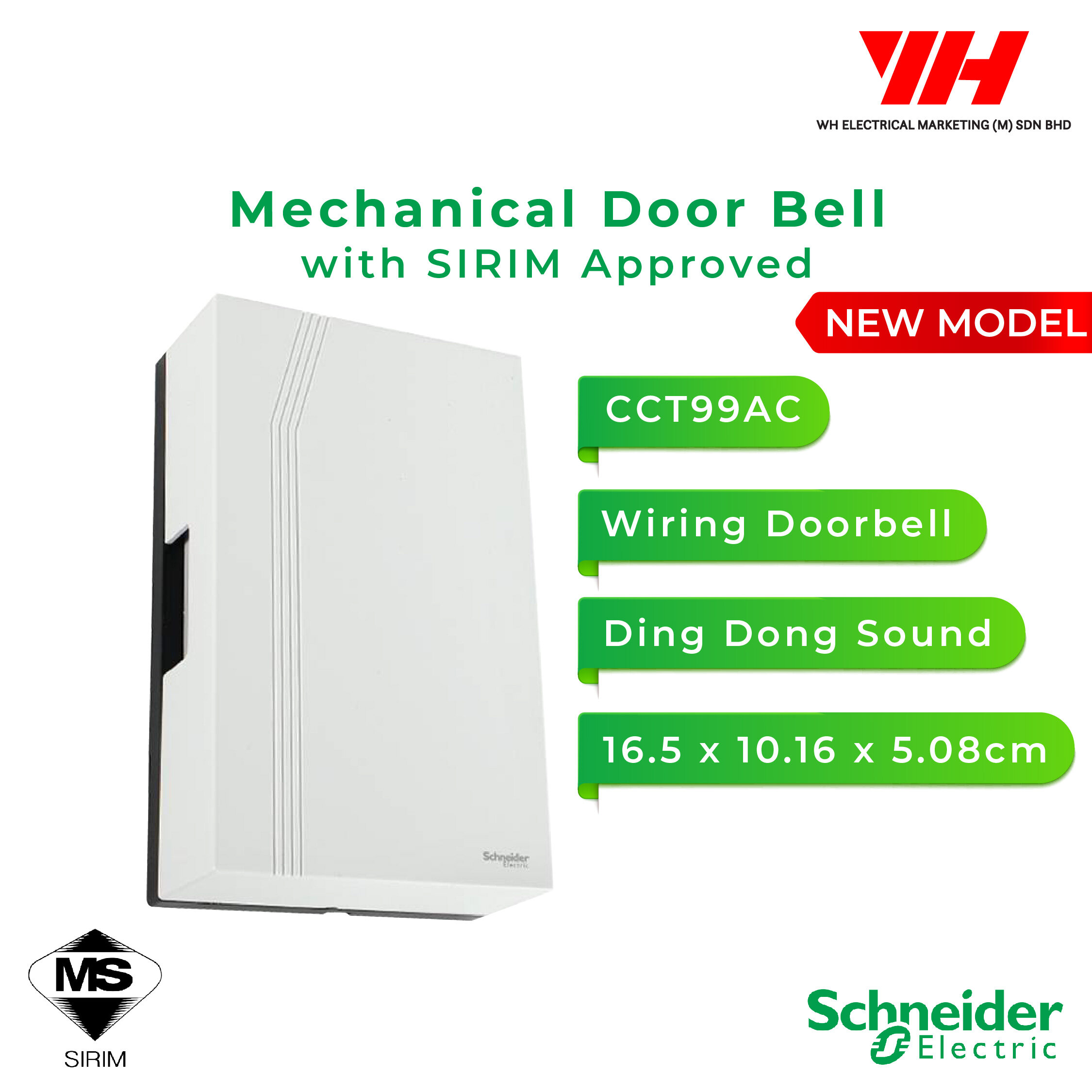 Schneider Mechanical Ding Dong Door Bell Chime 99ACWE / CCT99AC ...