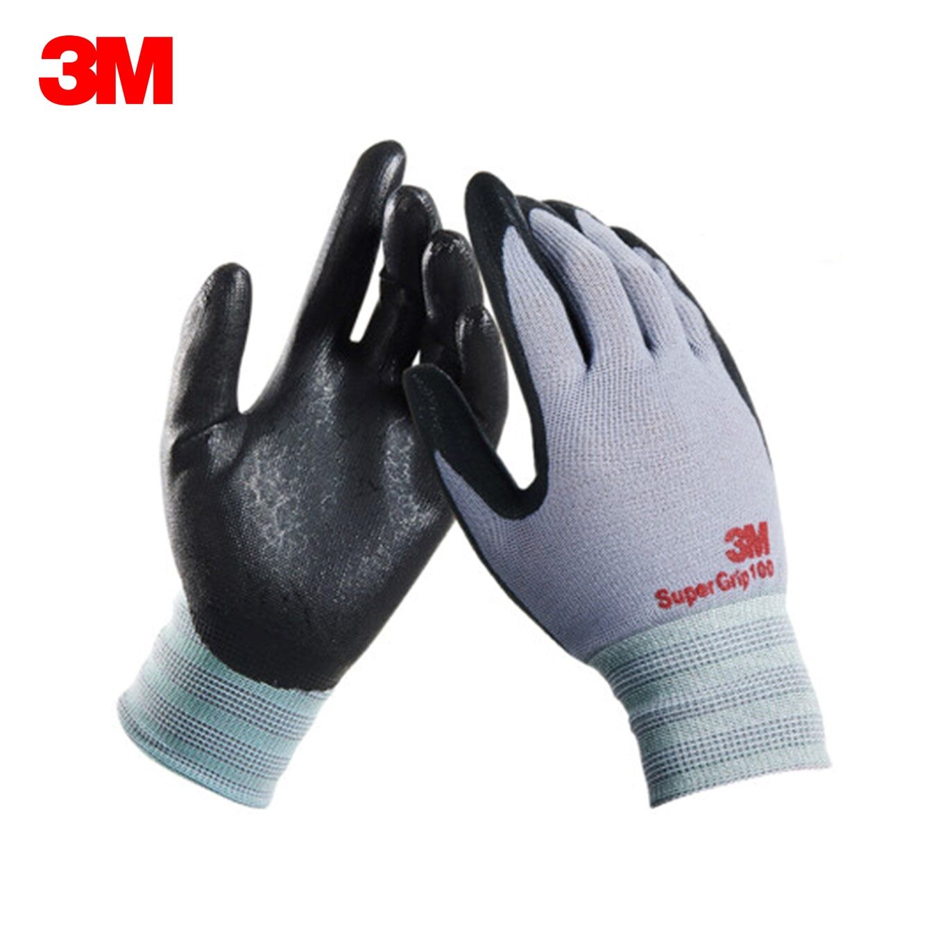 [3M] "Super Grip 100" Safety Gloves / Nitrile Foam Coated Gloves | Lazada