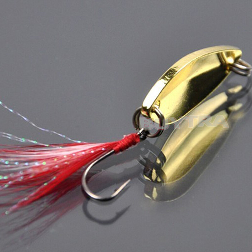Refreshing 1Pc New Sinking Lure Paillette Tackle Treble Feather Fish ...