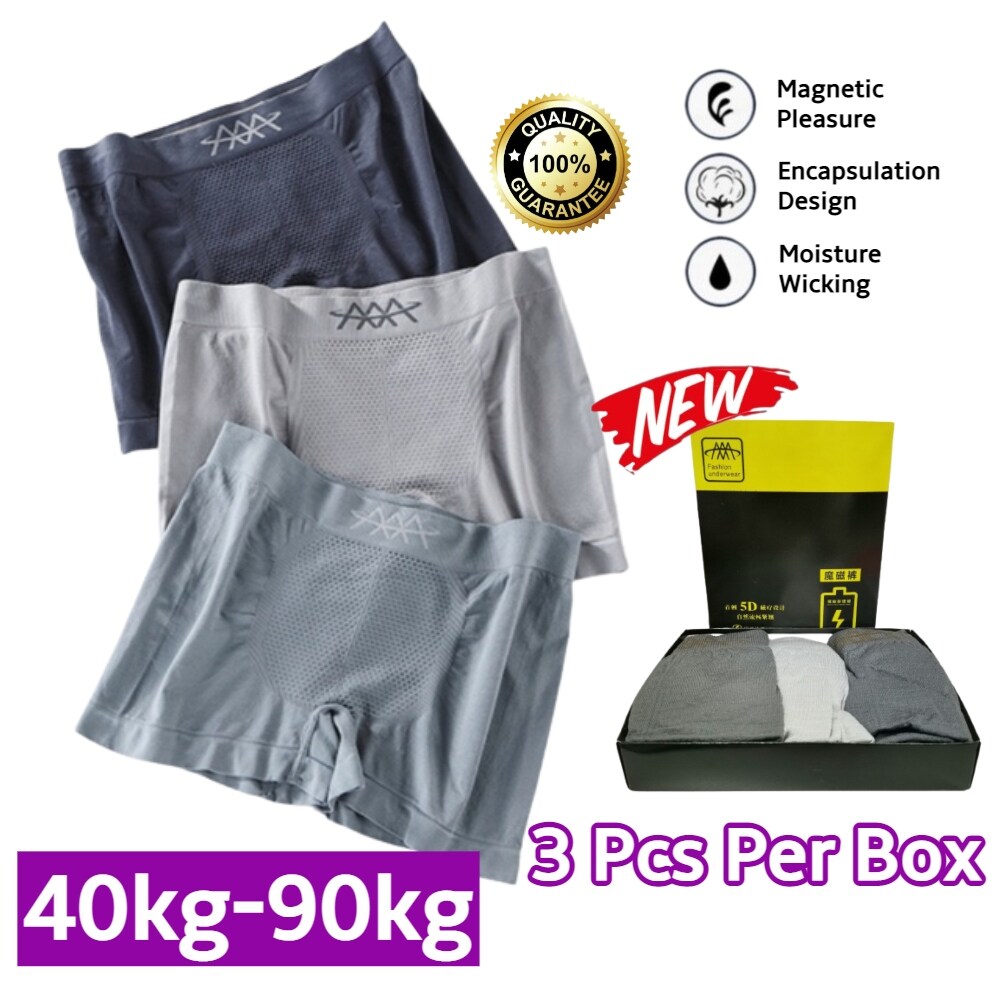Plus Size Men Boxer 3 Pcs Per Box Man Underwear (40kg - 90kg) Premium ...