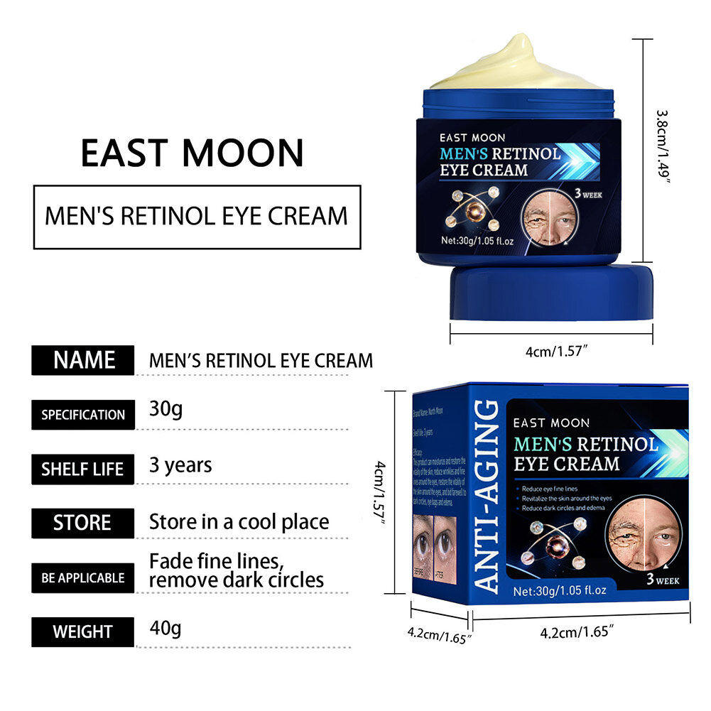 ครีมบำรุงรอบดวงตา Collagen Retinol Eye Creams For Men Anti Wrinkle Anti Aging Vitamin E Face ...