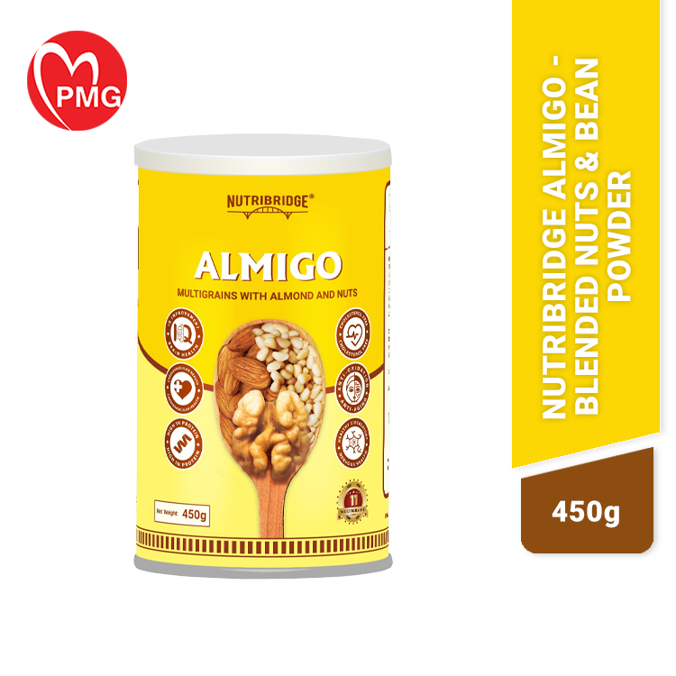 [NUTRIBRIDGE] Almigo 450g Can - Blended Nuts & Bean Powder | Lazada