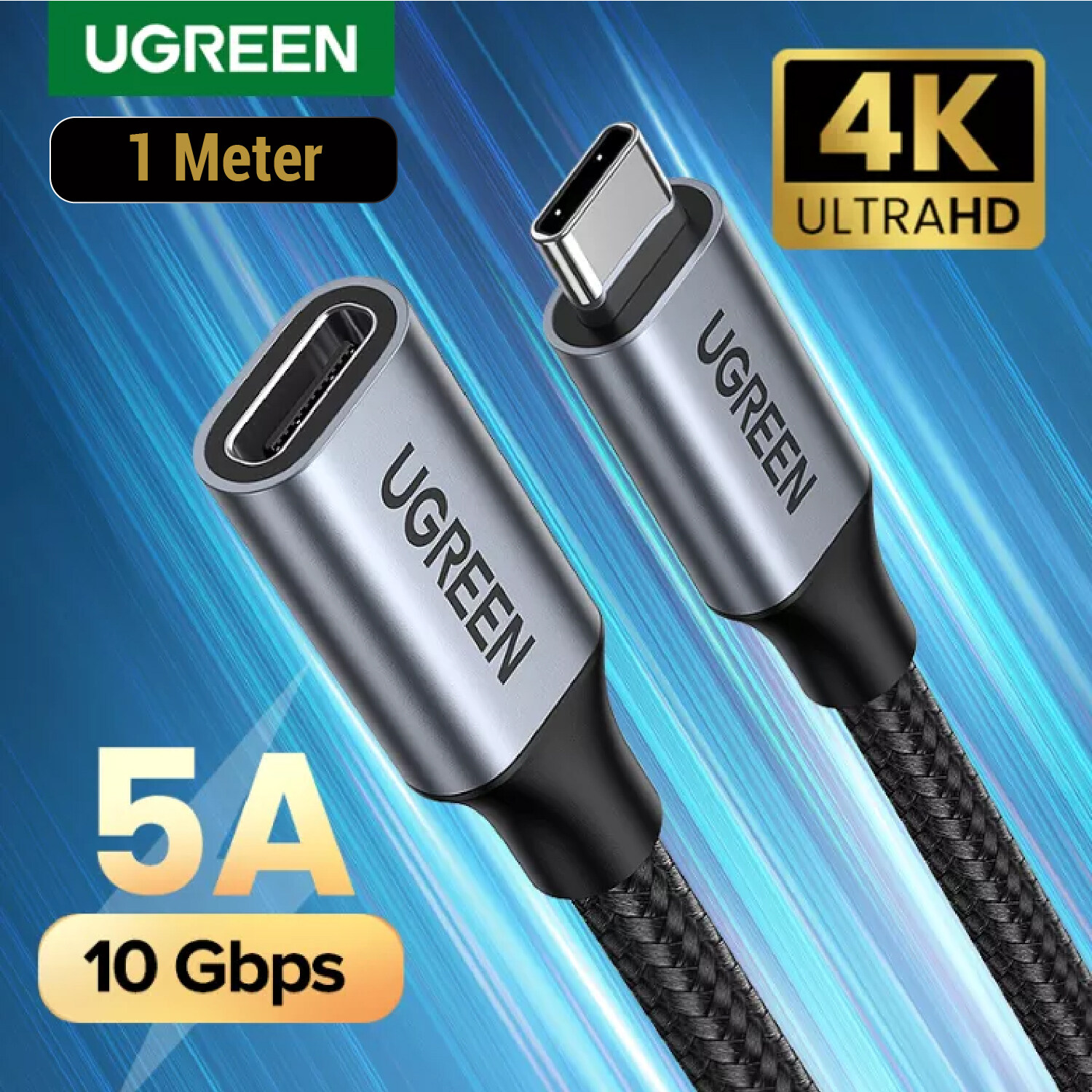 UGREEN USB C Extension Cable USB 3.1 Type C Male to Female Gen2 QC ...
