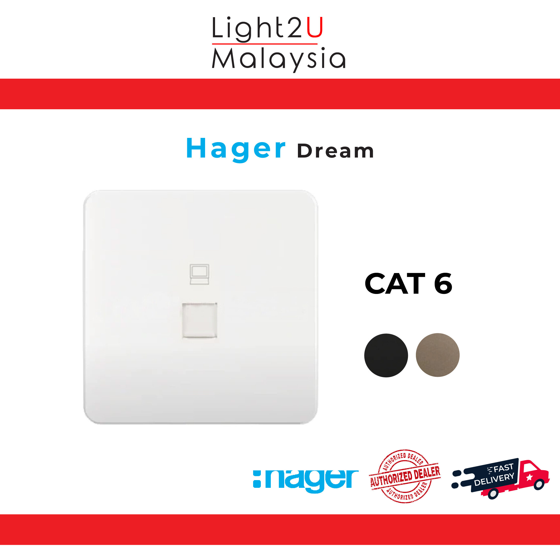 Hager Dream Switches & Sockets [ White/Knight Black/Elegant Gold ...