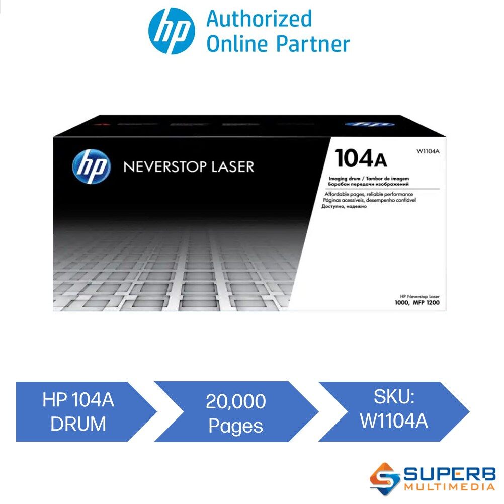 HP 104A Black Original Laser Imaging Drum [W1104A] | Lazada