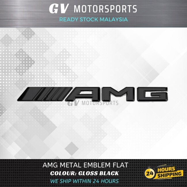 READY STOCK Mercedes-Benz AMG logo Car Rear Trunk Body Decal Emblem ...