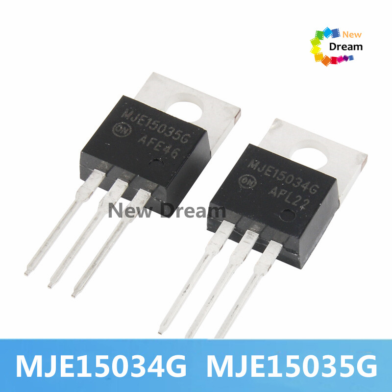 ใหม่เดิม10ชิ้น5คู่ (5ชิ้น MJE15034G + 5ชิ้น MJE15035G ) NPN PNP ...