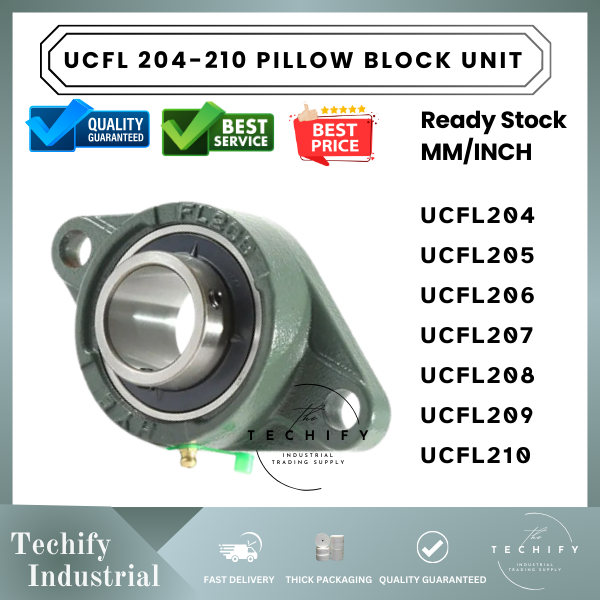 UCFL204 UCFL205 UCFL206 UCFL207 UCFL208 UCFL209 UCFL210 PILLOW BLOCK BEARING HOLE MM/INCH | Lazada