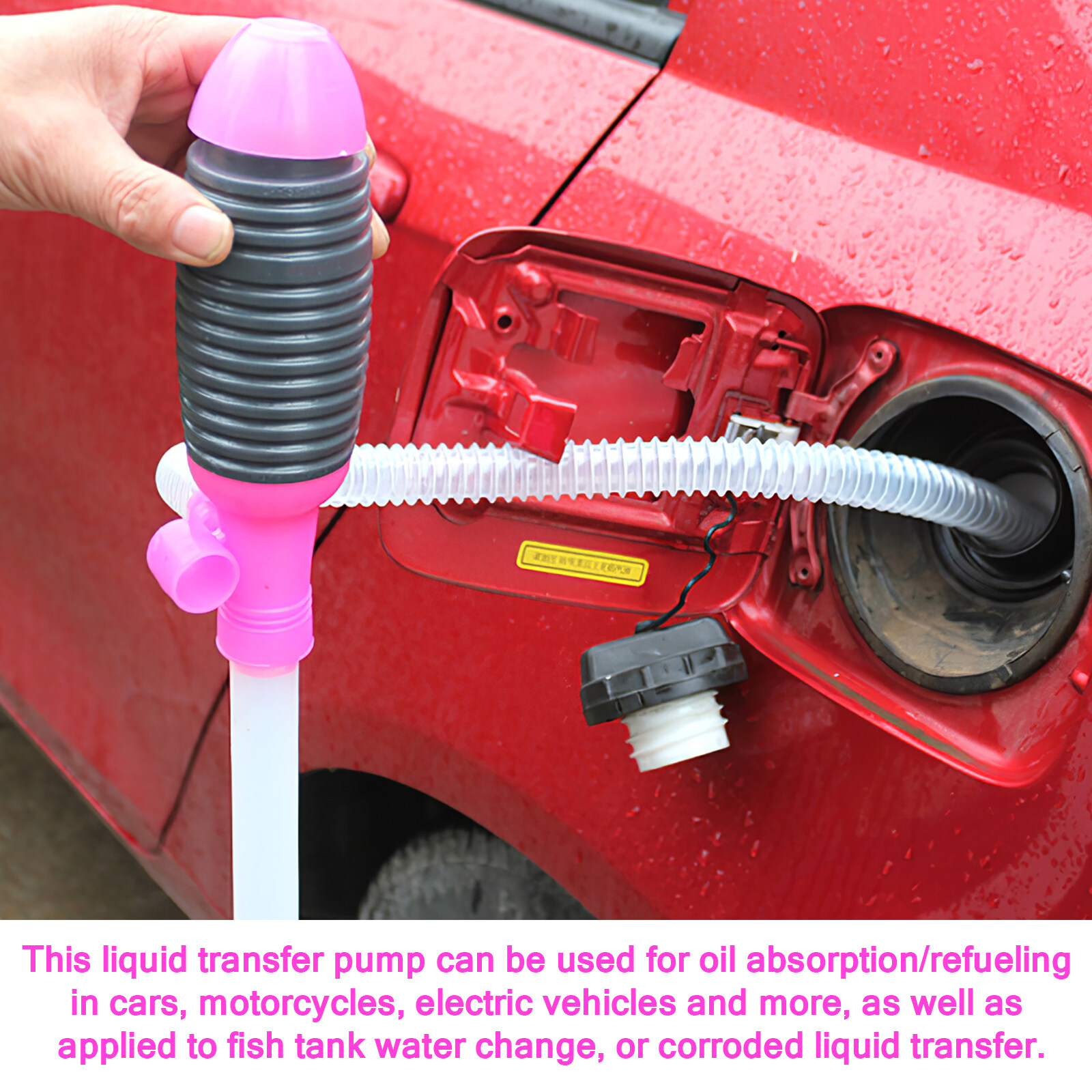 AUTO-DY Manual Car Siphon Hose Fuel Transfer Siphon Pump for Oil Gas ...