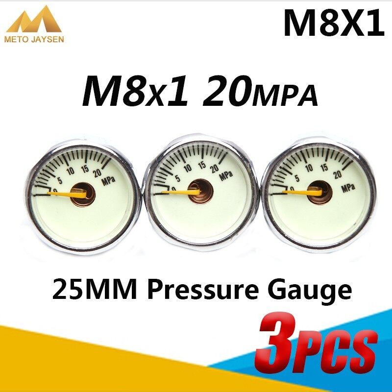3 ชิ้น/ล็อต PCP นิวเมติกปั๊มลมส่องสว่างมินิจัด 5mpa/10mpa/20mpa/30MPa/35mpa/35mpa/40mpa m8x1 ...