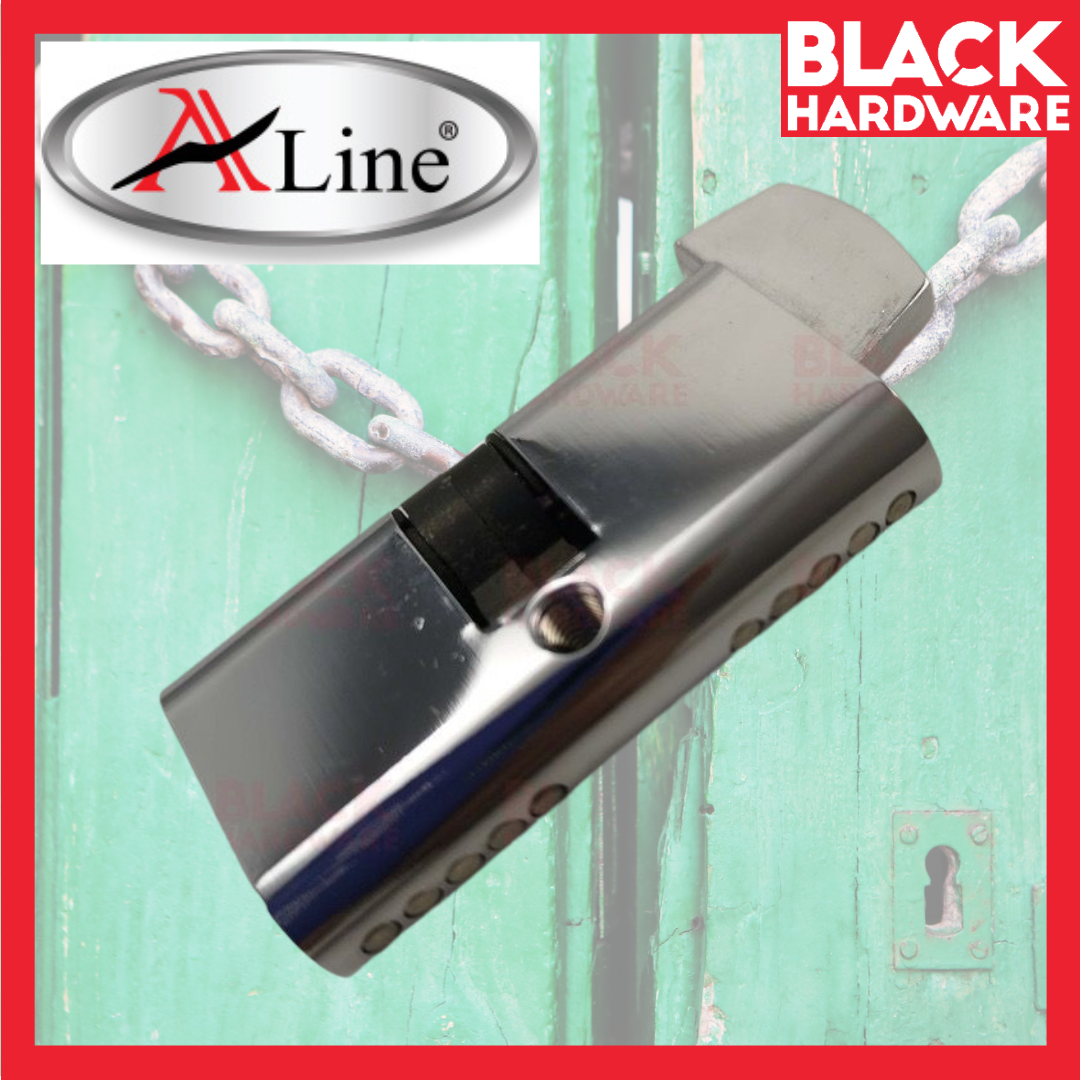 Black Hardware Aline Euro Profile Cylinder Double Key Aluminium Glass ...