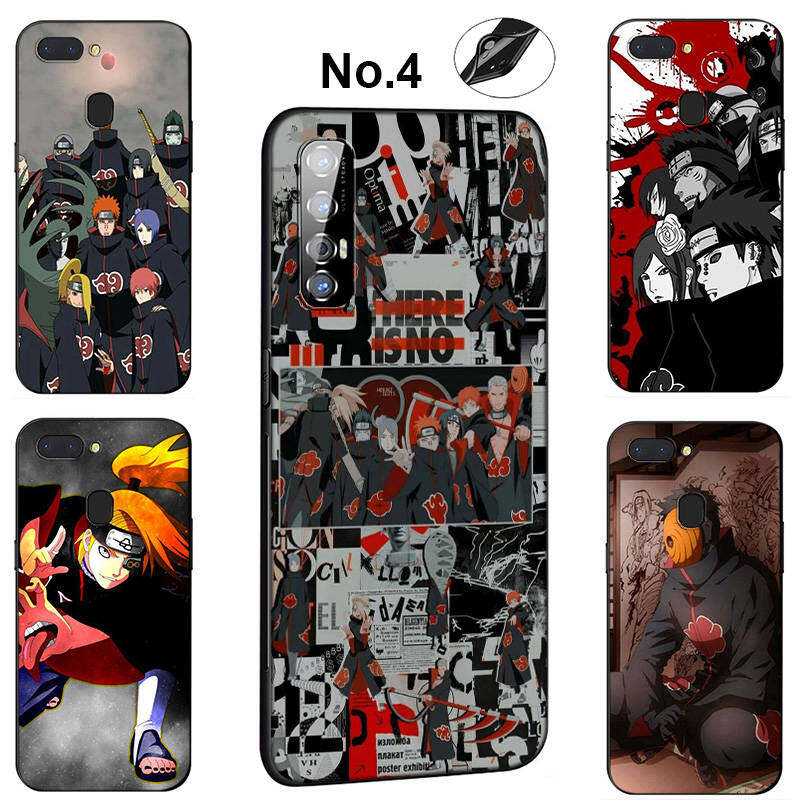 Soft Cover Silicone 4W Anime Naruto Akatsuki Phone Case OPPO A3s A5 A37 ...