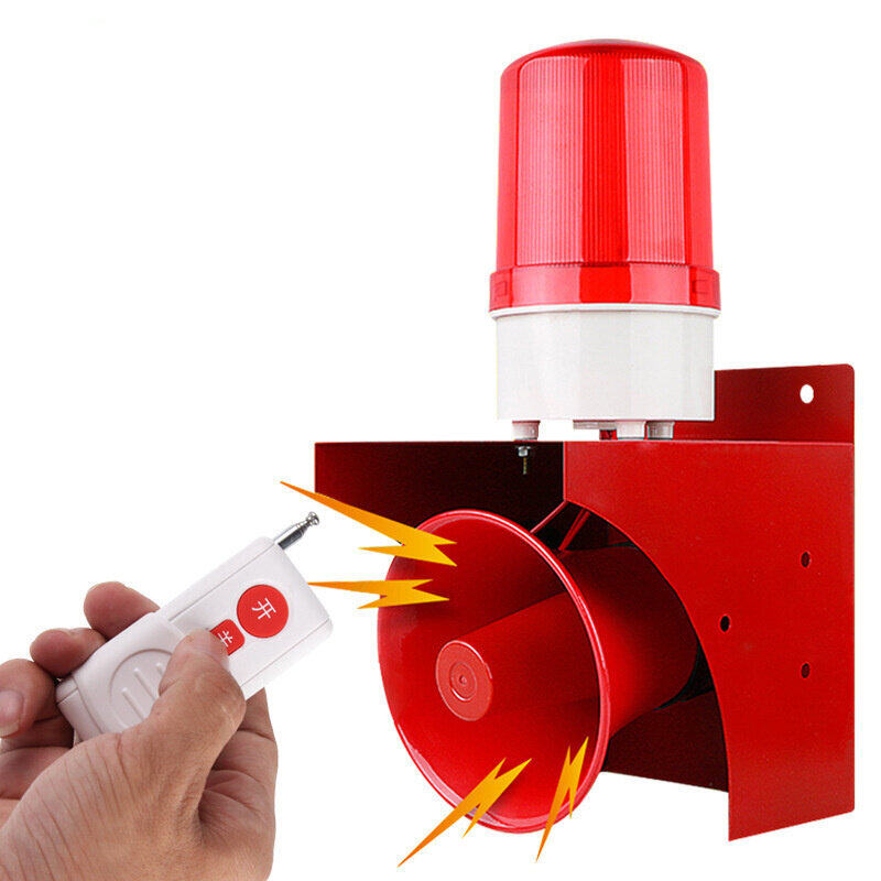 Industrial Siren Alarm Horn Strobe Loud Flashing Alarm Siren 120dB Fire ...