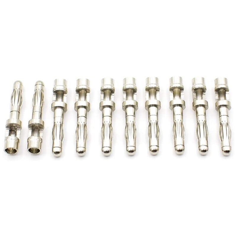 10Pcs 4mm Banana Plugs Solder DIY Banana Plug Male Connectors Adapters ...