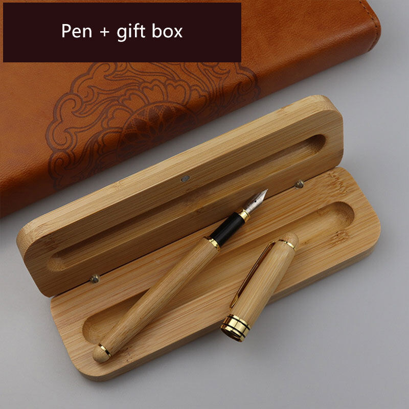 Graceful Bamboo Ballpoint Pen Box Case Custom Pen Favors Father's Day ...