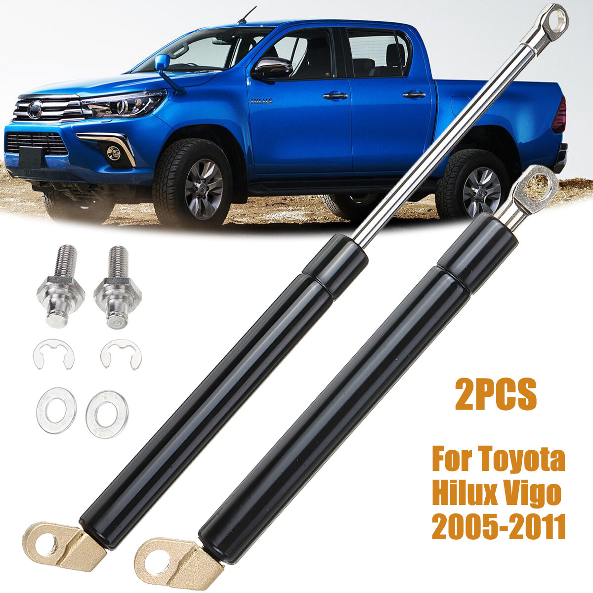 Tailgate Strutsแก๊สด้านหลังTrunk Damperชุดคิทสำหรับรถโตโยต้าHiluxs Vigo ...