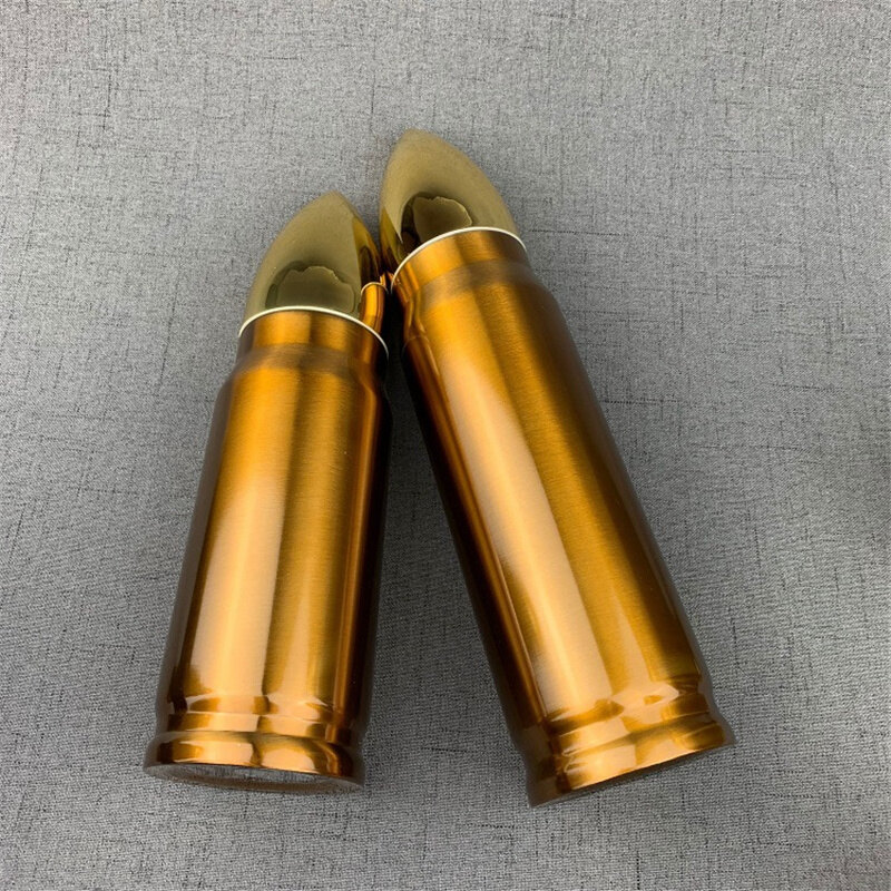 Creative Gold Bullet Shape Thermos Water Bottle Personality Stainless ...