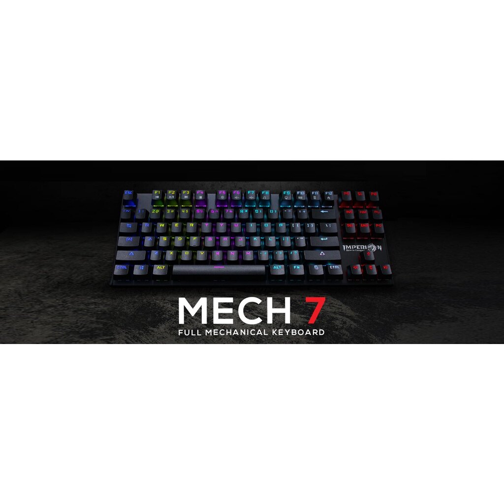 IMPERION MECH 7 RGB MECHANICAL BLUE SWITCH GAMING KEYBOARD | Lazada
